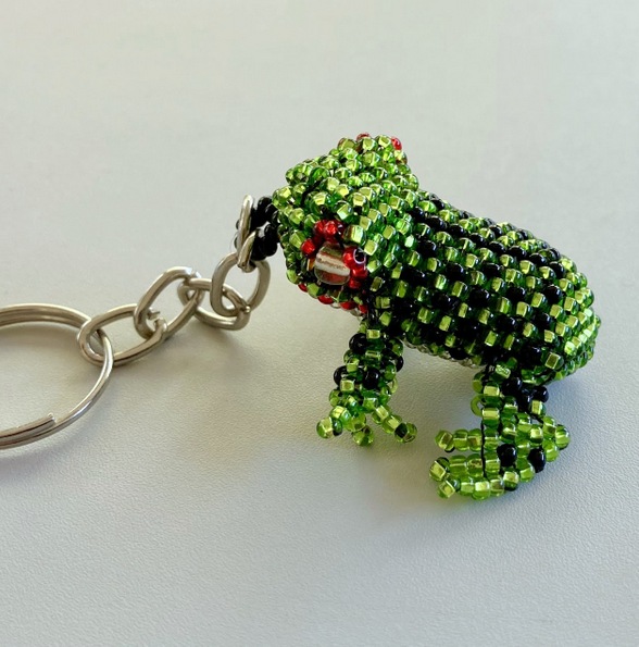 Keychain - Beaded - Frog