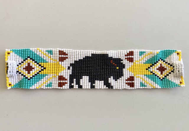 Buffalo Bracelet - Loomed Beaded Motif