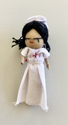 Nurse Worry Doll - 2 Inch Handmade Mayan Figure